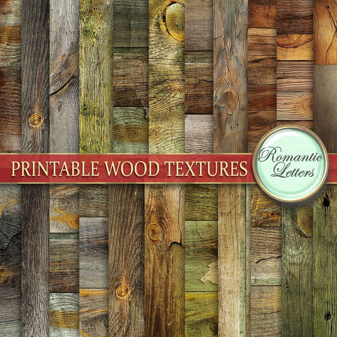 Digital Paper Wood Texture Digital Scrapbook Paper Pack Dark Wood ...