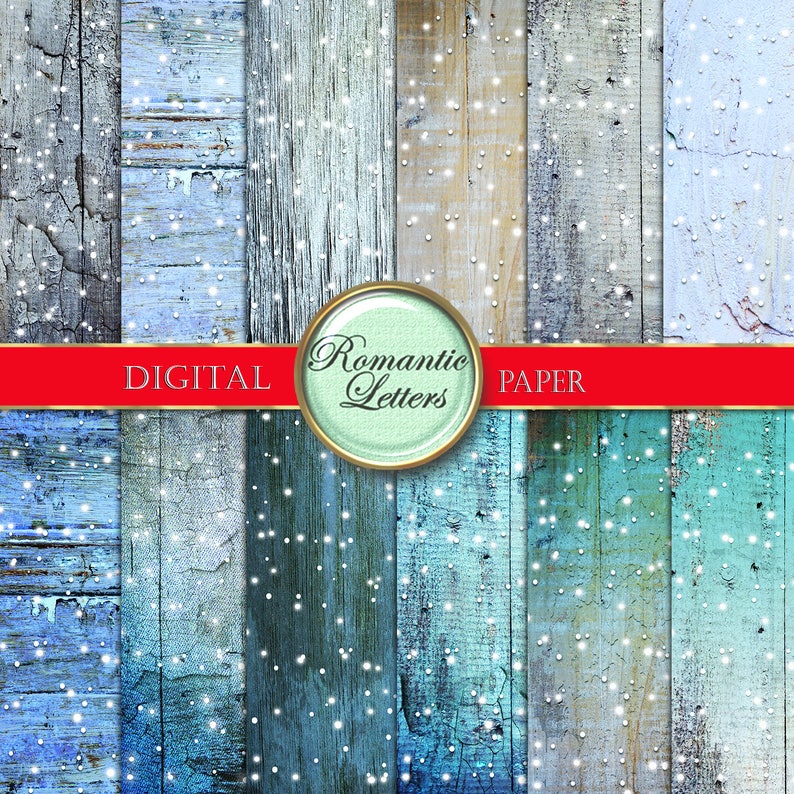 Snow Digital Paper Digital Winter Scrapbook Paper Pack Winter Digital ...