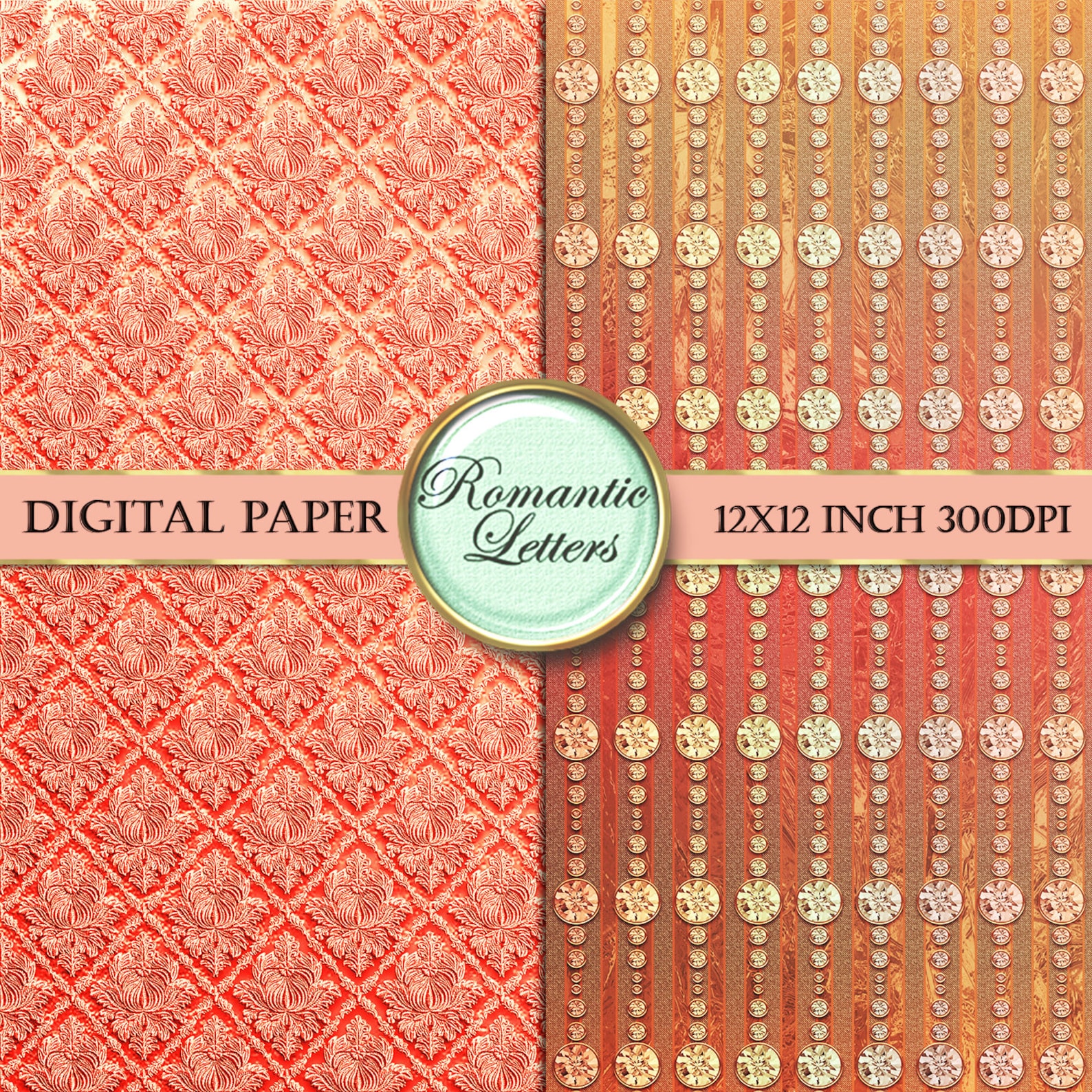 Vintage Digital Paper Pack Scrapbook Album Background Paper - Etsy