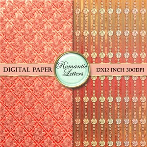 Vintage Digital Paper Pack Scrapbook Album Background Paper Printable ...