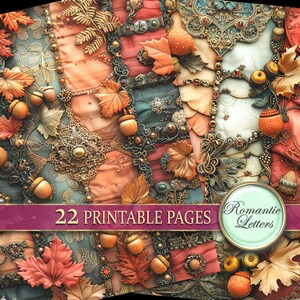 Digital Printable Craft Paper Scrapbook Paper Pack 3D Embroidery Quilt ...