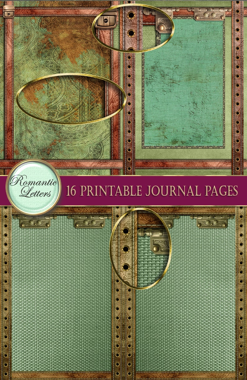 Printable Junk Journal Kit Digital Scrapbook Background Paper | Etsy