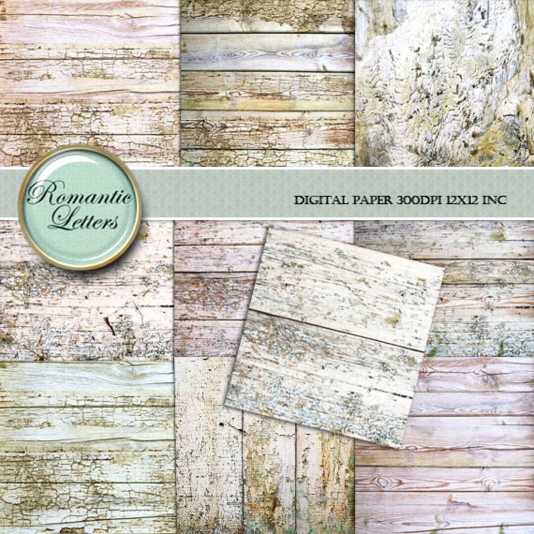 Digital Paper White Wood Digital Scrapbook Paper Pack White Wood ...