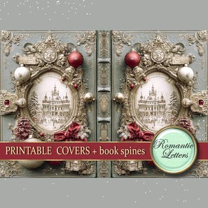 Printable Christmas Book Covers, Traditional Christmas Post Cards ...