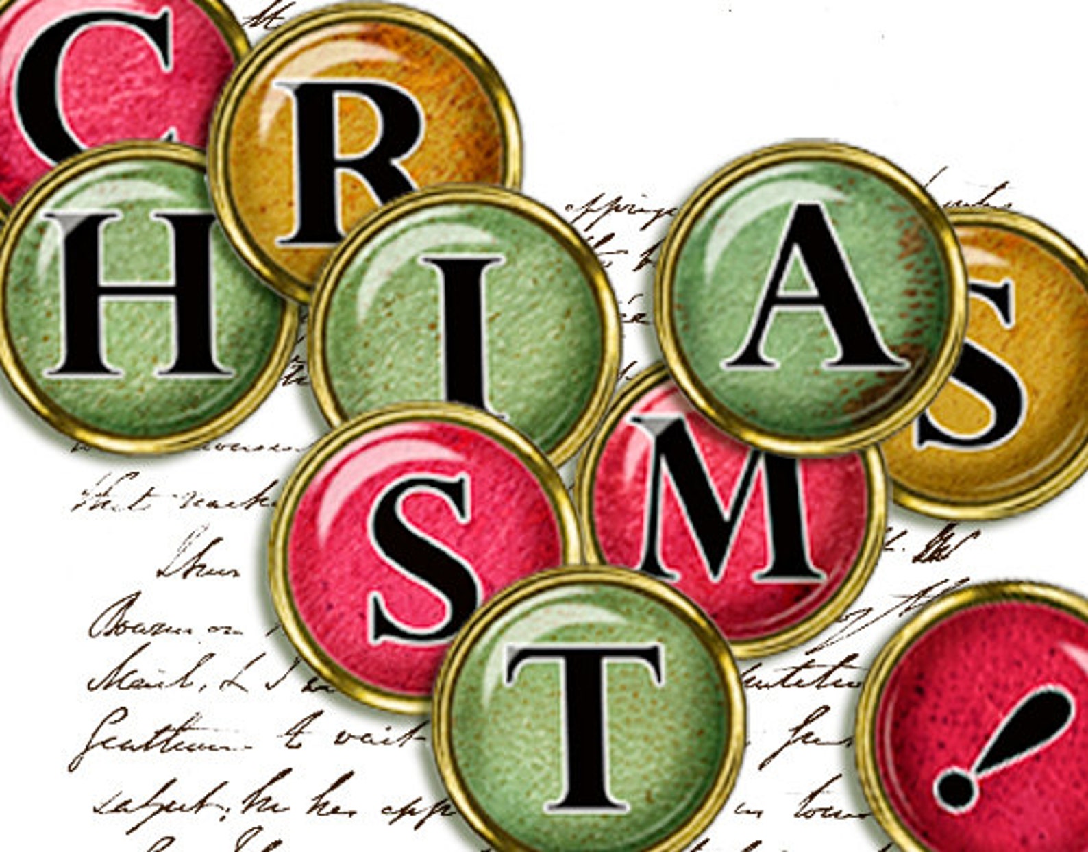 Digital Alphabet Clip Art Scrapbook 1 Inch Circle Digital - Etsy