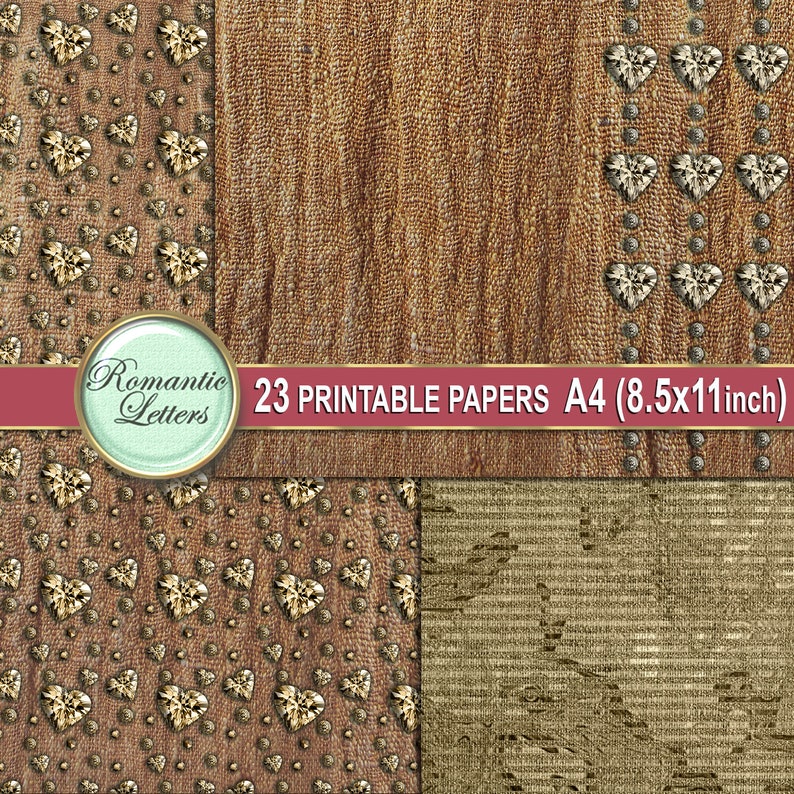 Digital Printable Scrapbook Paper Pack Journal Pages Backgrounds ...