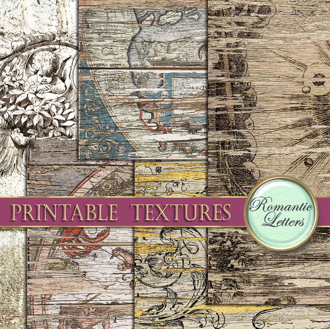 Antique Maps Printable Digital Wood Paper Scrapbook Paper Background ...