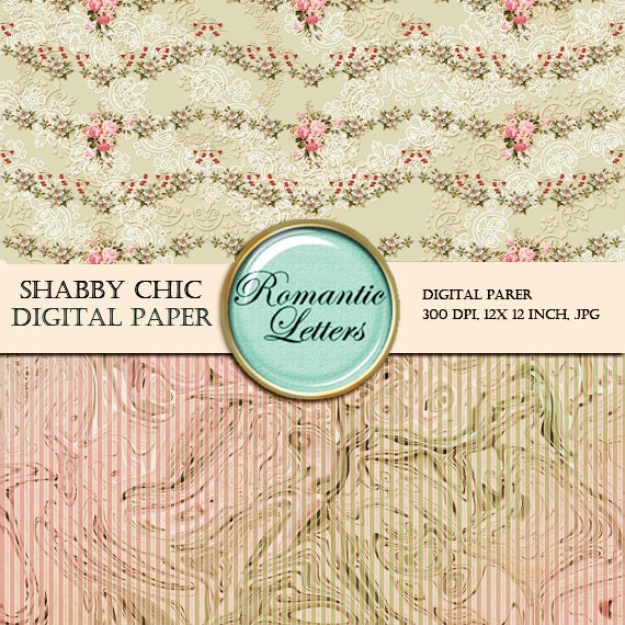 Digital Scrapbook Paper Pack Floral Digital Paper Rose Floral - Etsy