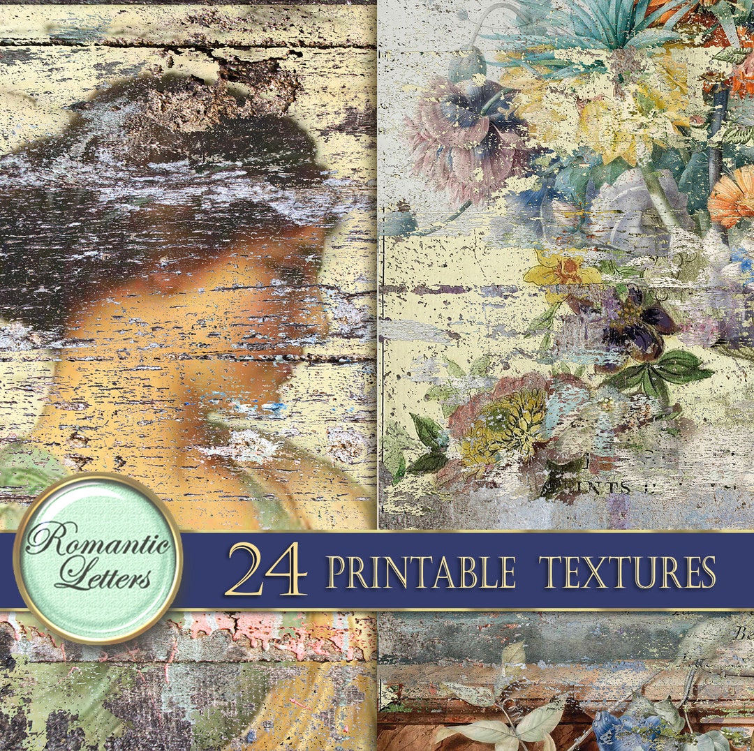 Shabby Chic Digital Printable Scrapbook Paper Background Floral Rose ...