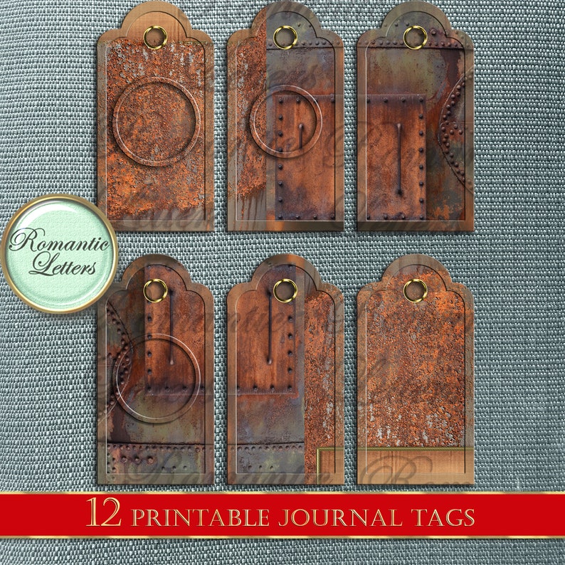 Printable Scrapbook Journal Tags Printable Grunge Gift Tags Printable ...