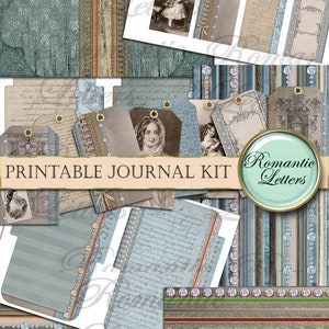 Printable Journal Kit Digital Collage Sheet Printable Journal Paper ...