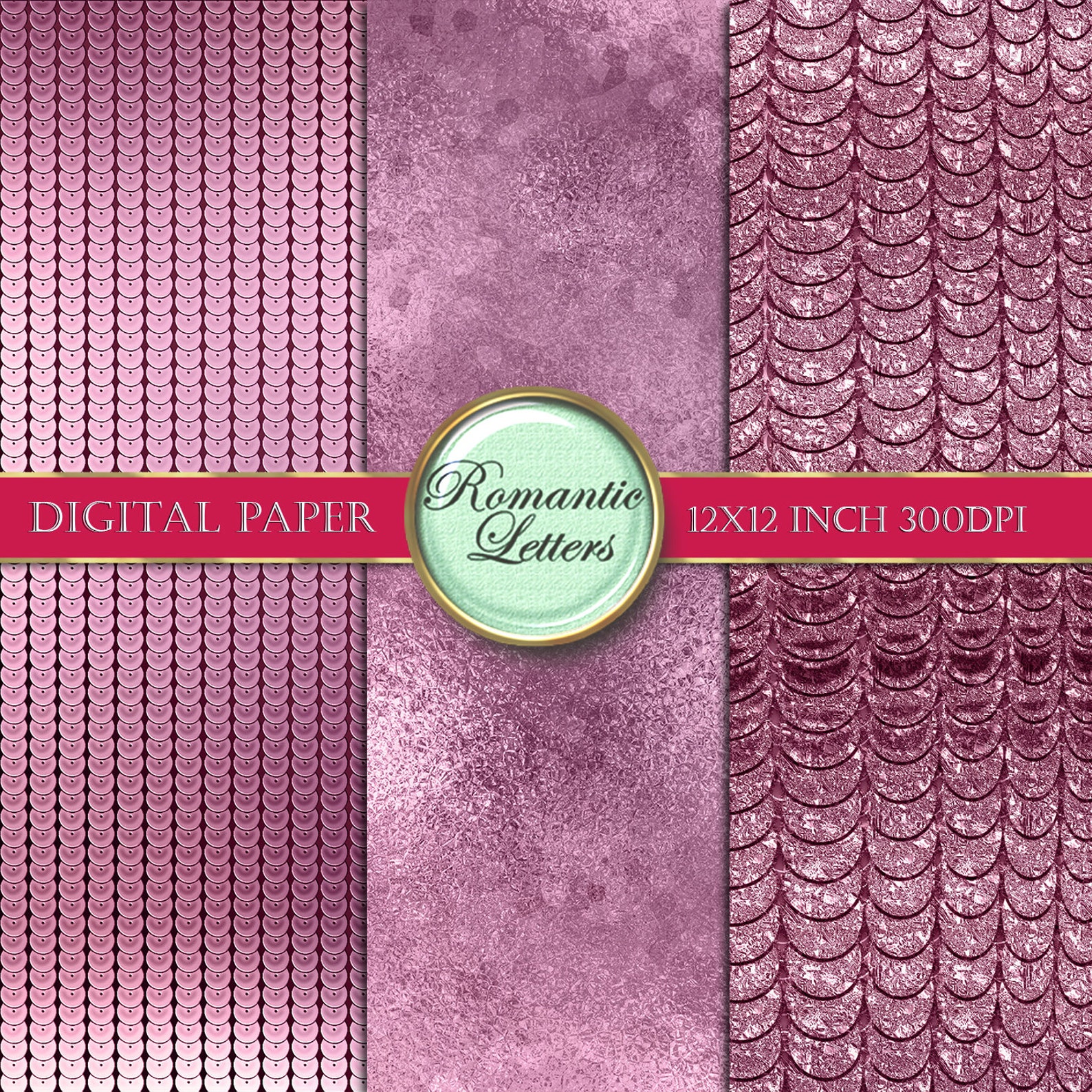 Burgundy Digital Paper Scrapbook Paper Sequin Background Paper | Etsy