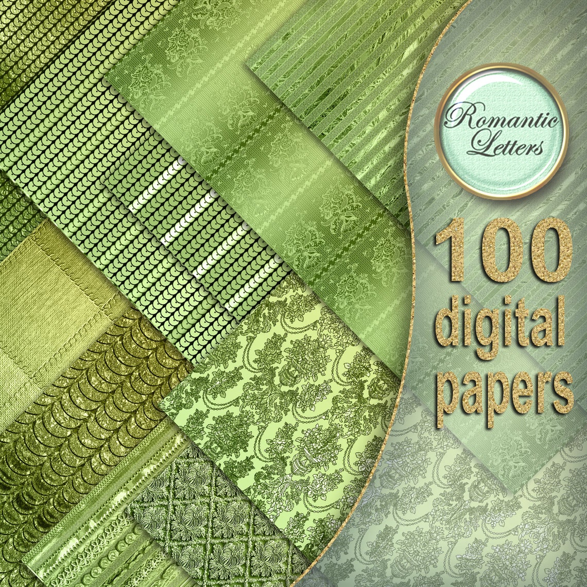 100 Digital Papers Printable Texture Digital Scrapbooking - Etsy