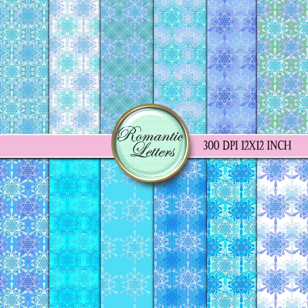 Christmas Digital Scrapbook Paper Pack Printable Christmas Paper Snow ...