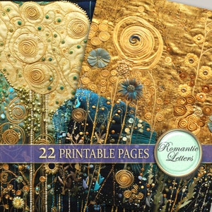 Digital Printable Scrapbook Paper Pack Junk Journal Pages Fabric ...