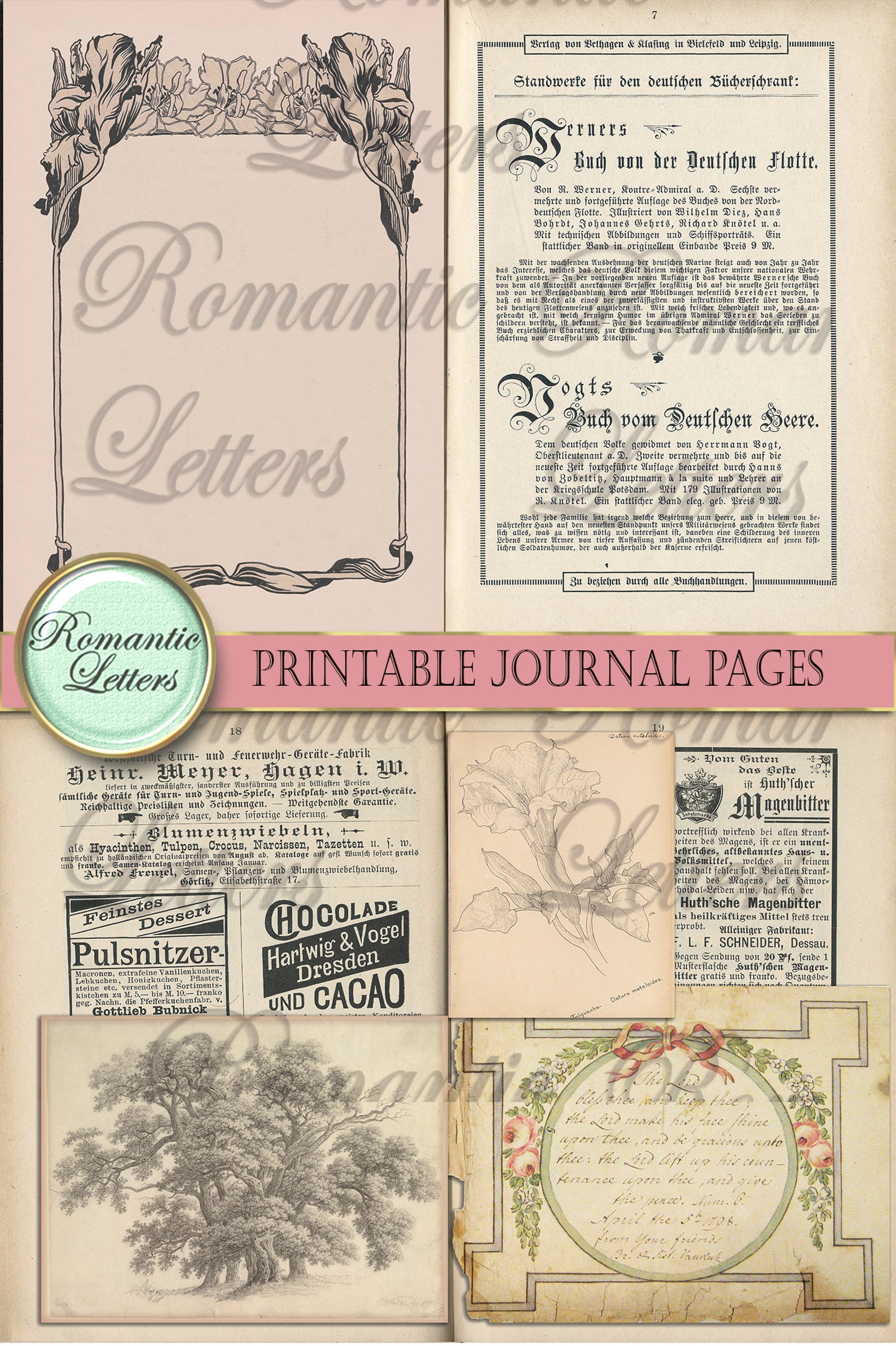 Digital Paper Pack Scrapbook Background Paper Digital | Etsy