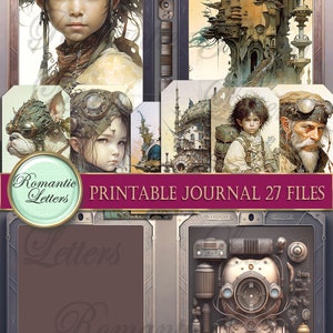Steampunk Printable Junk Journal Kit Printable Journal Pages Journal ...