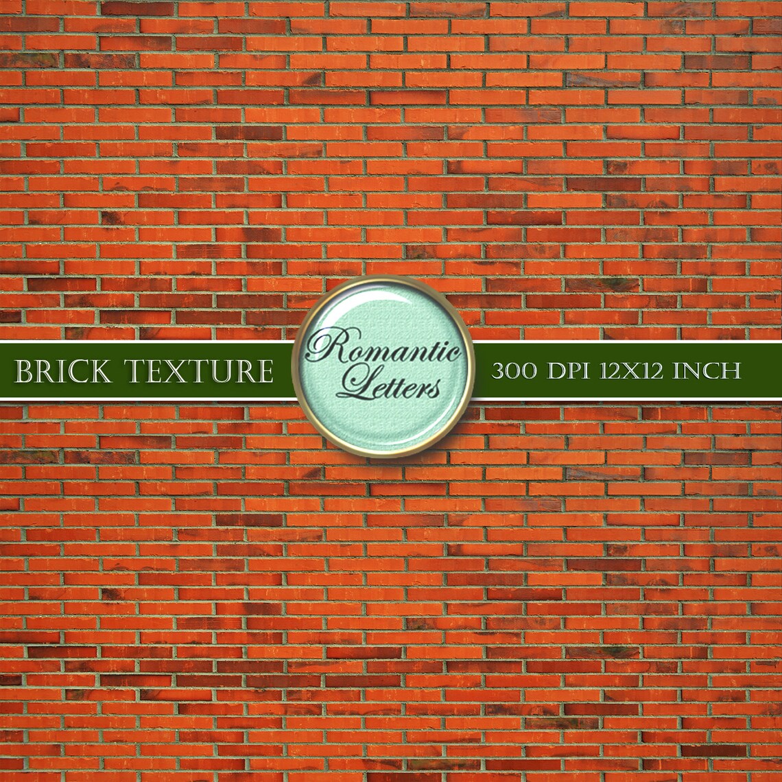 Brick Wall Digital Texture Brick Scrapbook Background Brick Digital ...