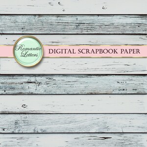 White Wood Digital Background Paper Shabby Chic Wedding Digital Paper ...