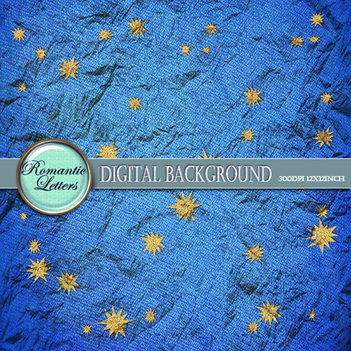 Night Digital Paper Pack Scrapbook Paper Stars Digital | Etsy