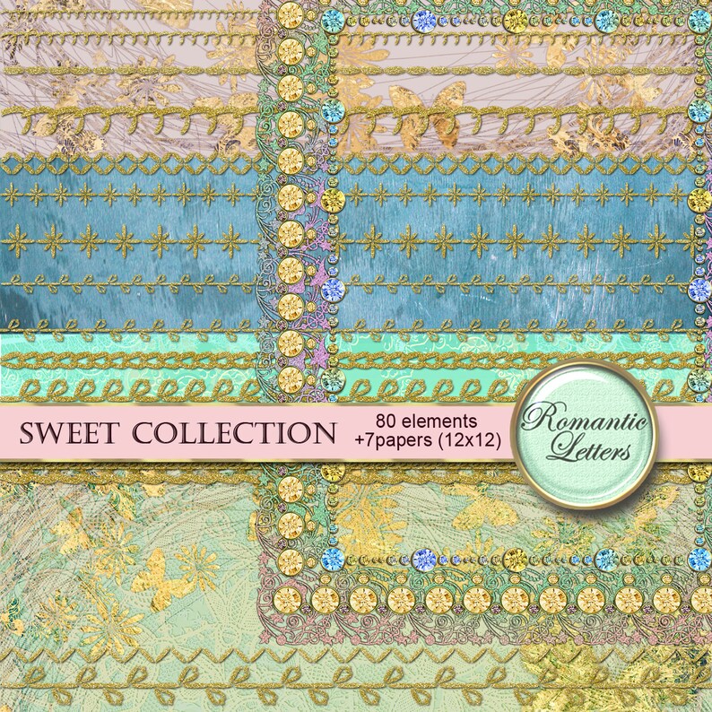 Digital Scrapbooking Kit Digital Clip Art Alphabet Printable Scrapbook ...