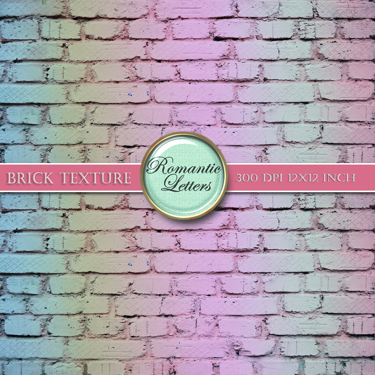 Brick Wall Textures Digital Paper Pack Scrapbook Painted Brick ...
