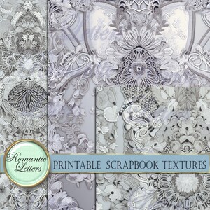 Digital Paper Lace Wedding Scrapbook Printable Paper Pack Digital ...