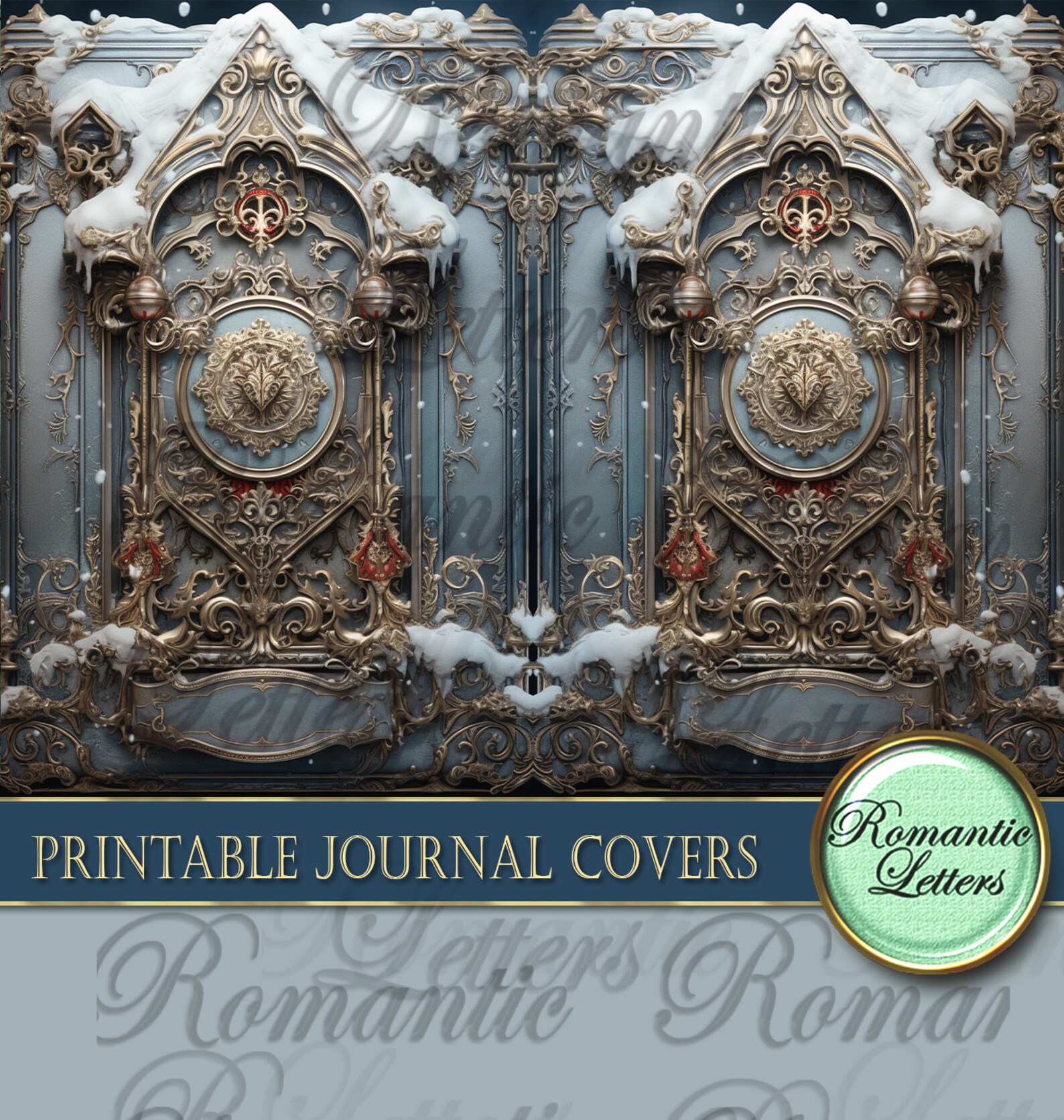 Printable Christmas Journal Covers Digital Scrapbooking Paper Printable ...
