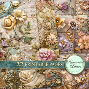 Digital Printable Scrapbook Paper Pack Junk Journal Paper Patchwork ...