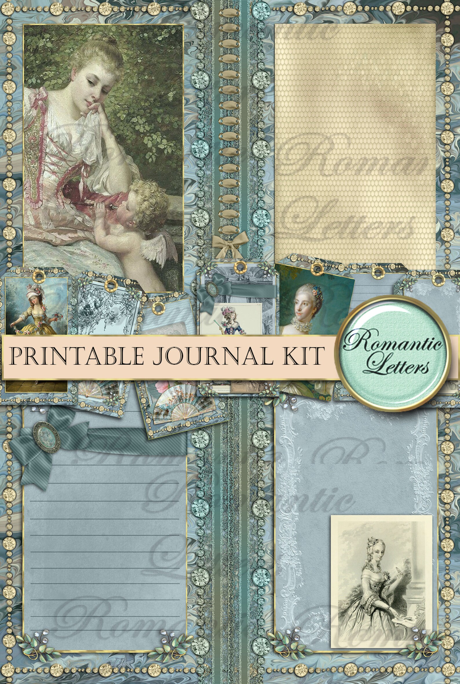 Printable Journal Kit Digital Printable Collage Sheet - Etsy