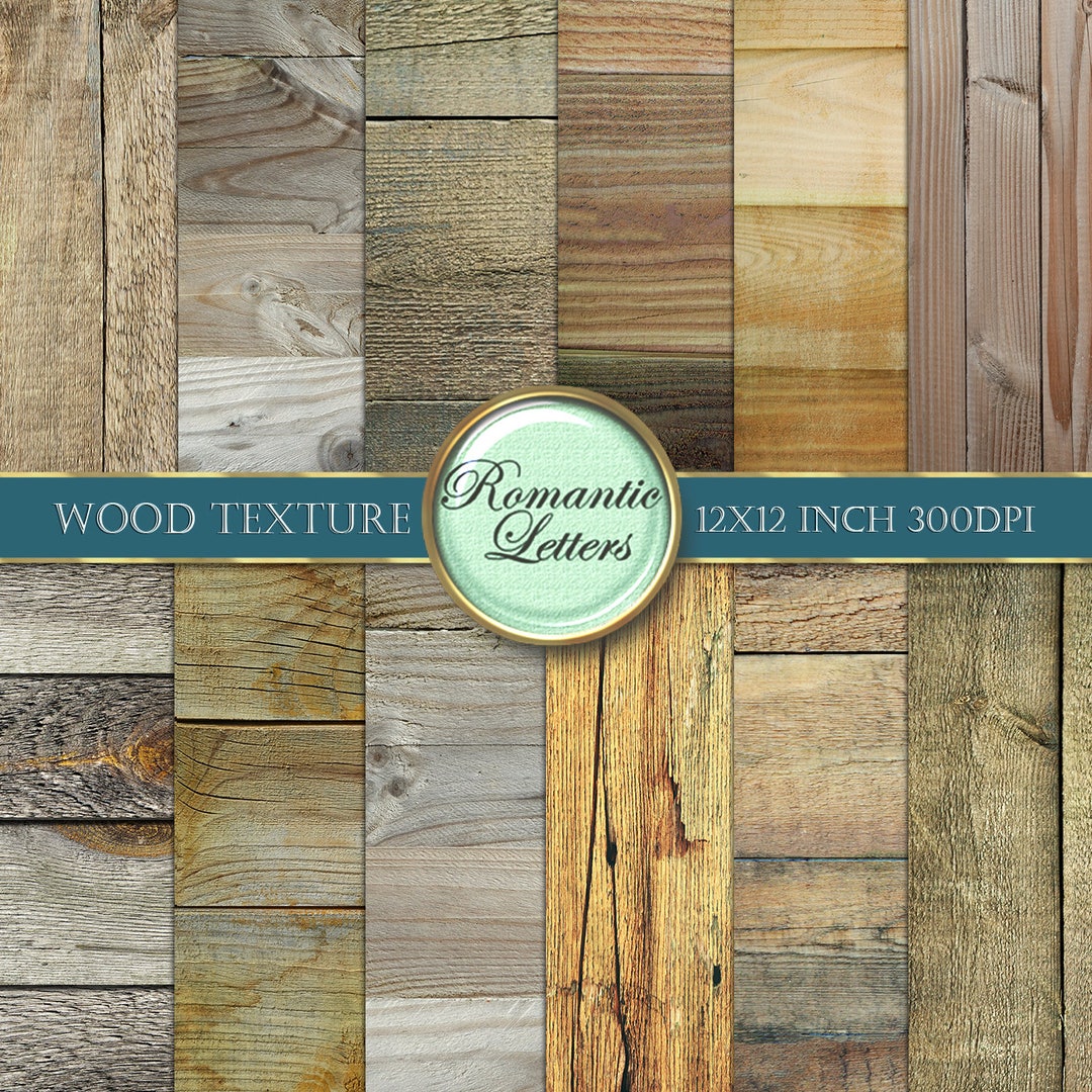 Rustic Wood Digital Scrapbook Paper Pack Digital Old Wood Background ...