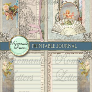 Printable Junk Journal Kit Shabby Chic Digital Scrapbook Paper ...
