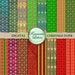 Christmas Digital Paper Pack Digital Christmas Scrapbook Paper Gold ...