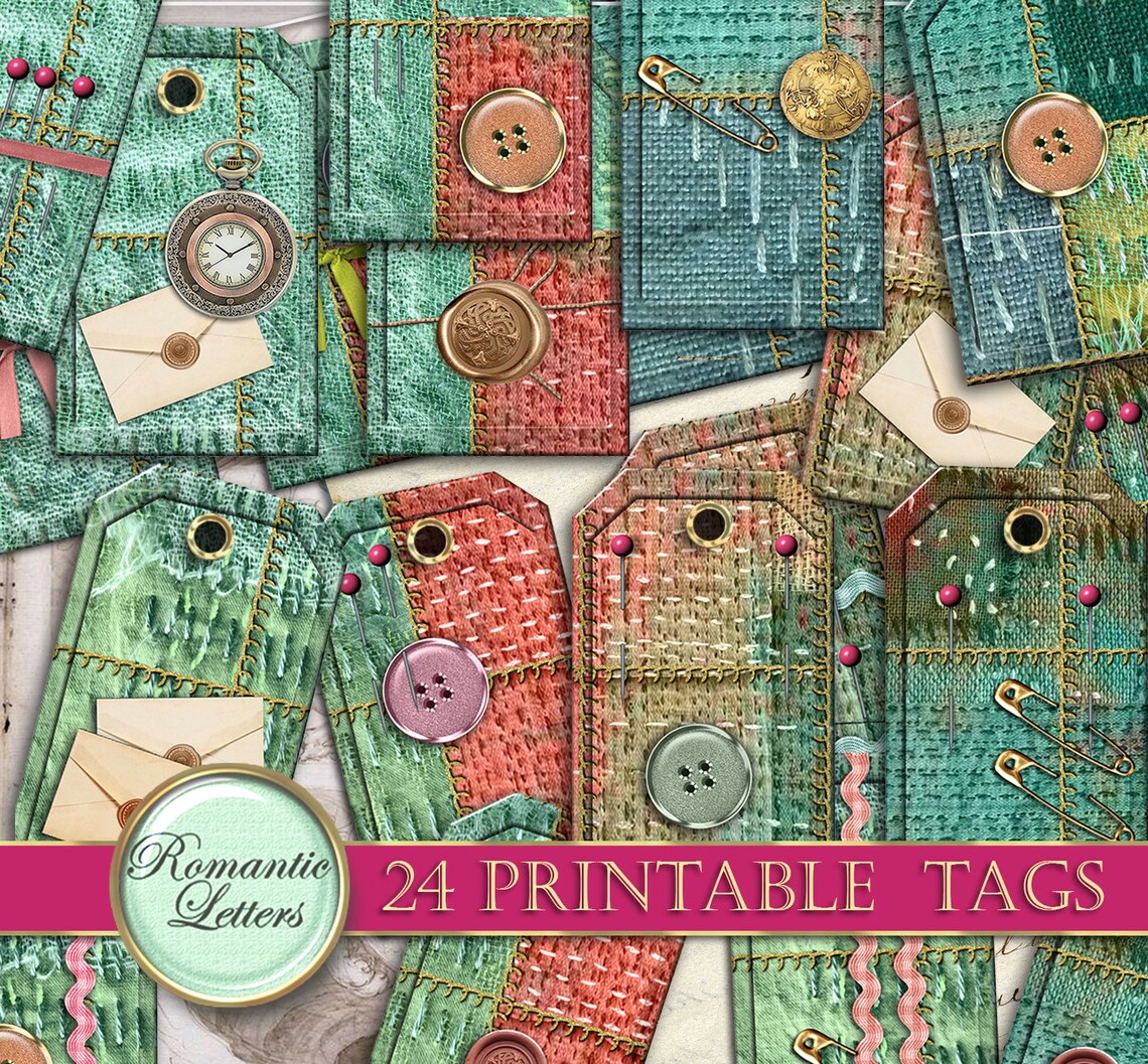 Printable Scrapbook Tags Printable Gift Tags Printable - Etsy