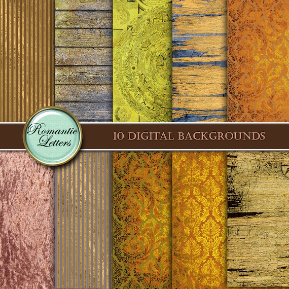 Digital Paper Background Grunge Rustic Digital Scrapbook Paper - Etsy