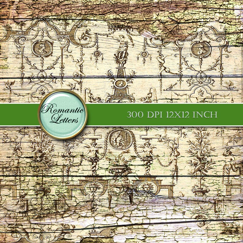Digital Scrapbook Journal Paper Shabby Chic Distressed Digital ...