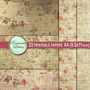 Digital Printable Scrapbook Paper Pack Journal Pages Backgrounds ...