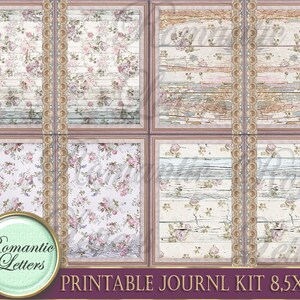 Printable Junk Journal Kit Digital Scrapbook Backgrounds Printable ...