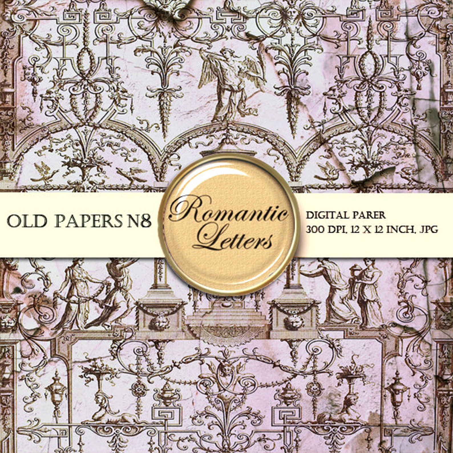 Old Paper Digital Paper Pack Digital Steampunk Digital Scrapbook ...