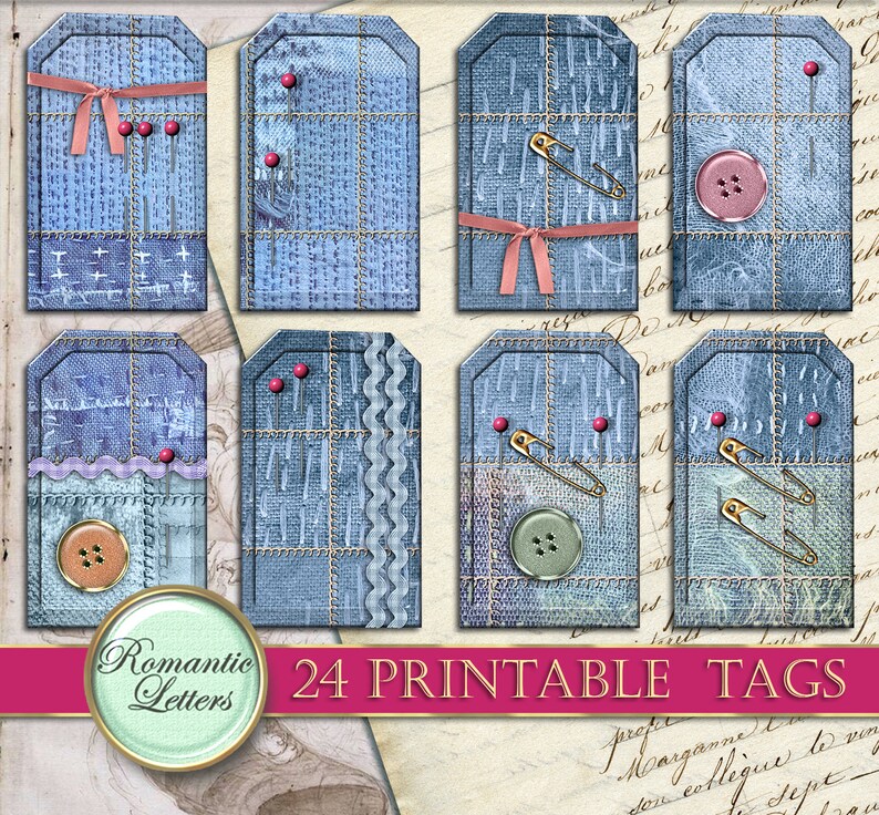 Printable Scrapbook Tags Printable Gift Tags Printable - Etsy