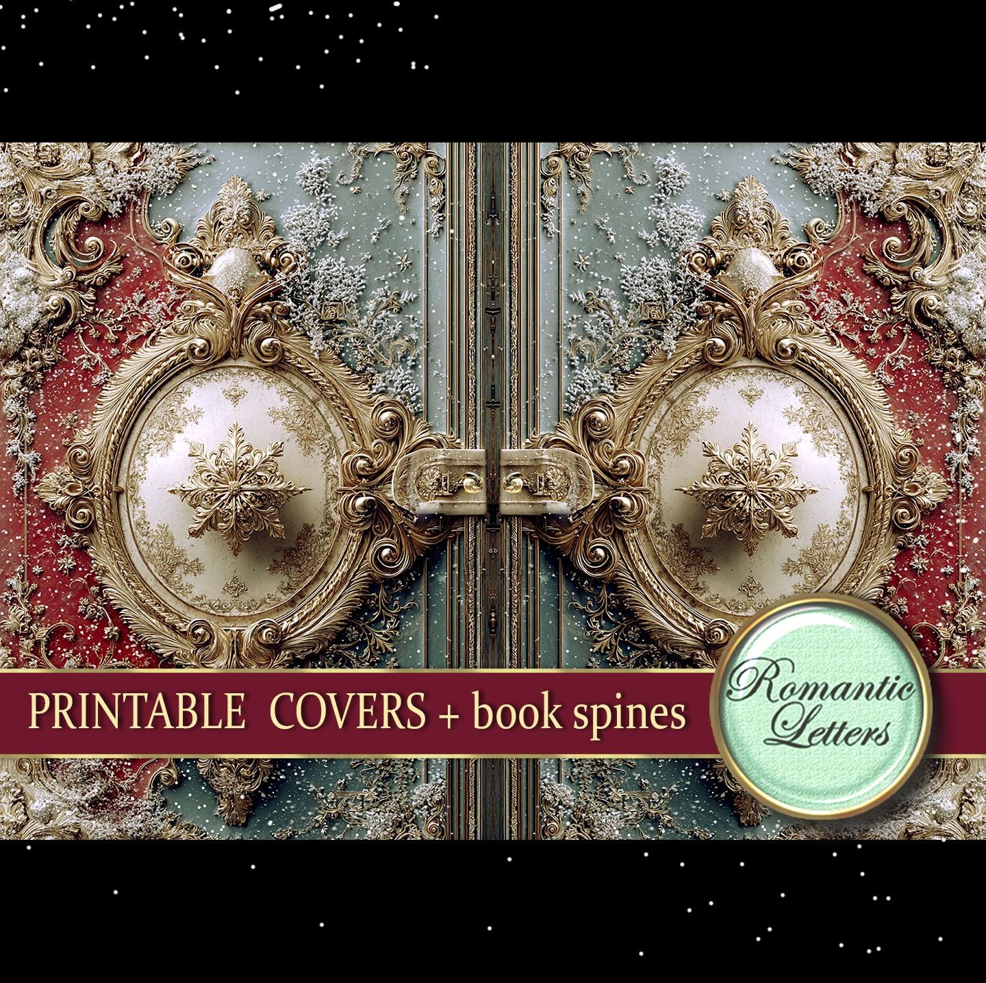 Printable Christmas Journal Covers Digital Scrapbook Paper Junk Journal ...