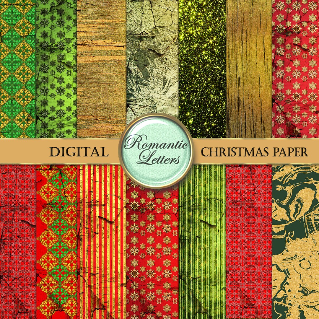 Christmas Digital Paper Pack Digital Christmas Scrapbook Background ...