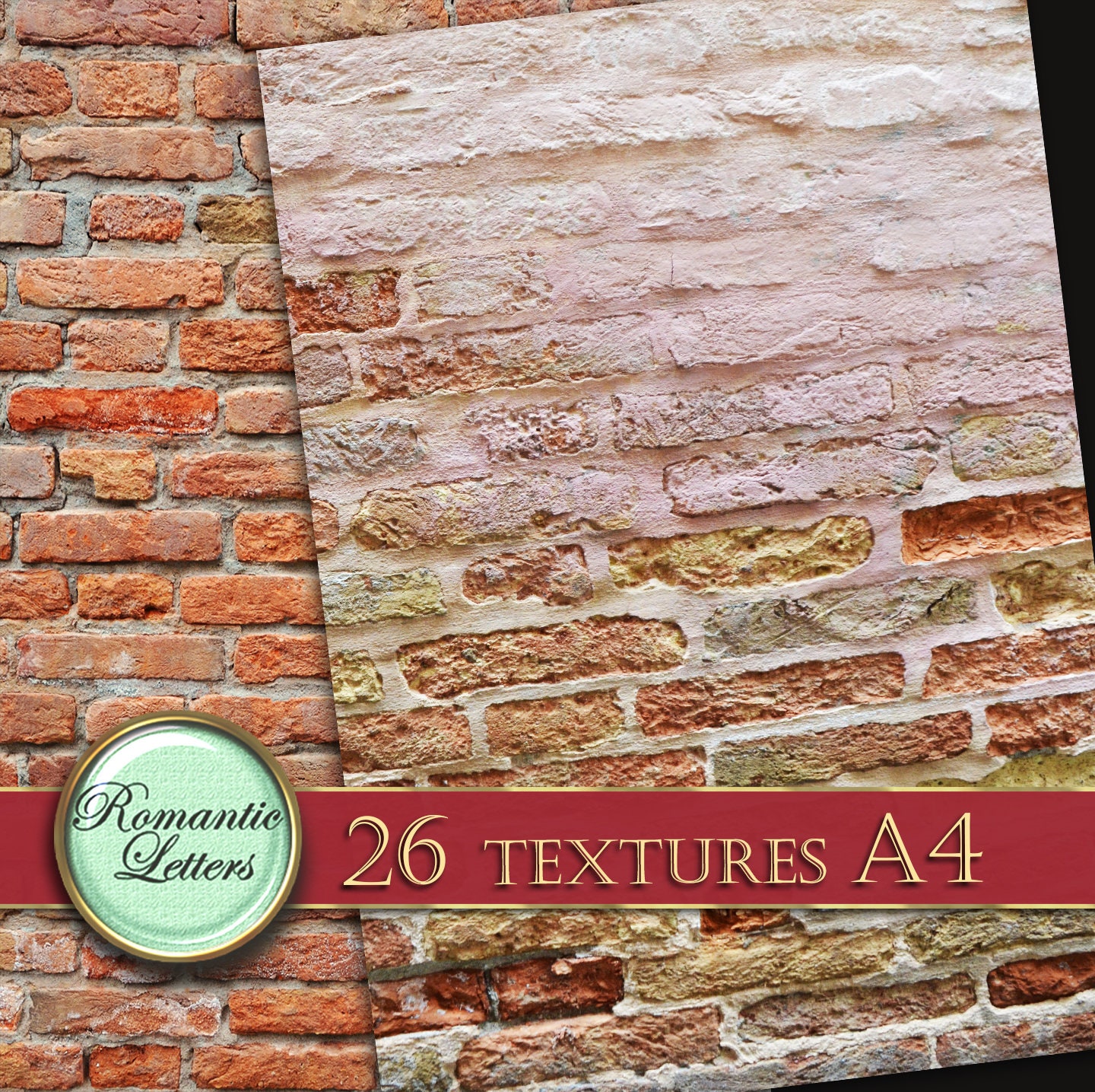 Brick Wall Digital Scrapbook Paper Pack Printable Scrapbooking ...