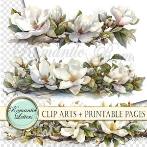 Digital Clip Art Flowers Watercolor Wedding Clipart Frame Printable ...