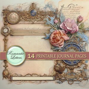 Floral Digital Scrapbook Paper Pack Shabby Chic ROSE Flowers Digital ...