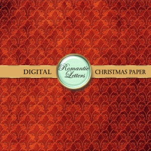 Christmas Digital Paper Pack Digital Christmas Scrapbook Paper Gold ...
