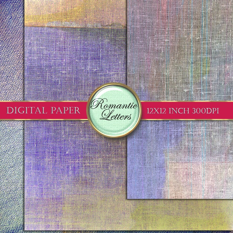 Linen Texture Digital Paper Pack Digital Scrapbook Paper | Etsy