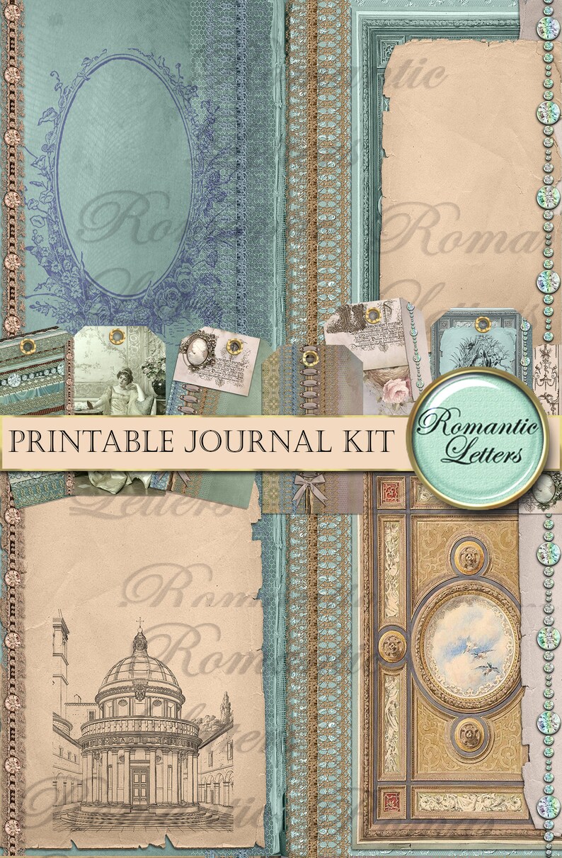 Printable Journal Kit A4 Printable Scrapbook Paper 8.5x11 Digital ...