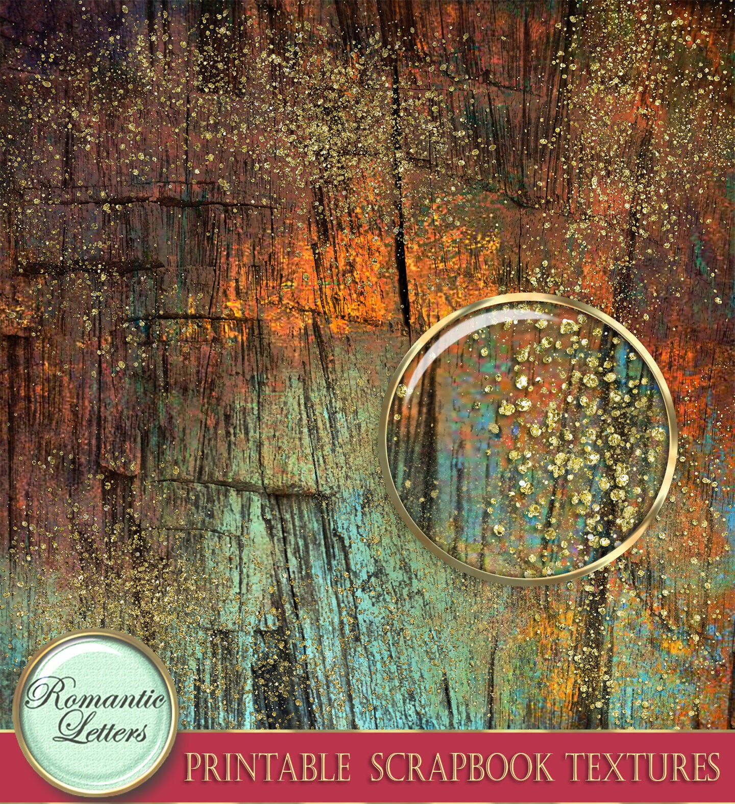 Gold Pixie Dust Digital Gold Glitter Paper Digital Scrapbook Paper Pack ...
