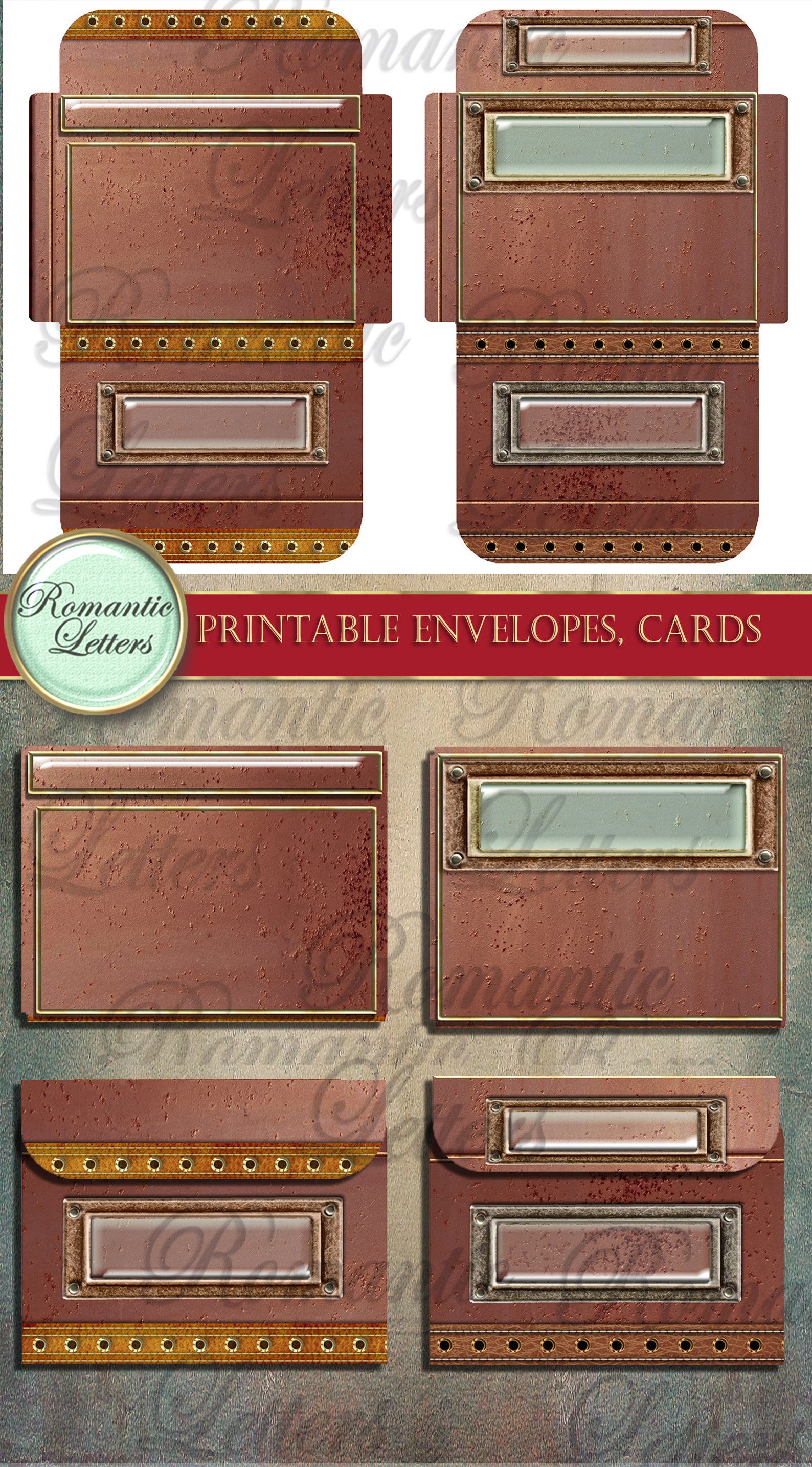 Printable Steampunk Envelopes Printable Journal Kit Digital - Etsy
